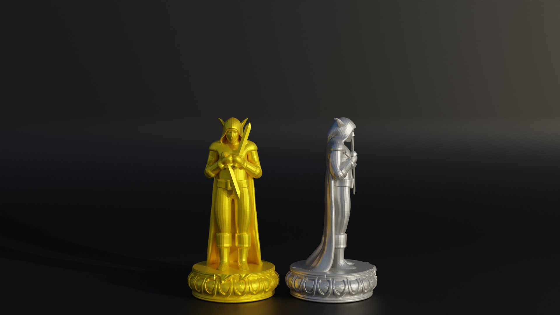 Elf Chess Set - Medieval Chess With 6 Different Model 3D Print Model 3D ...