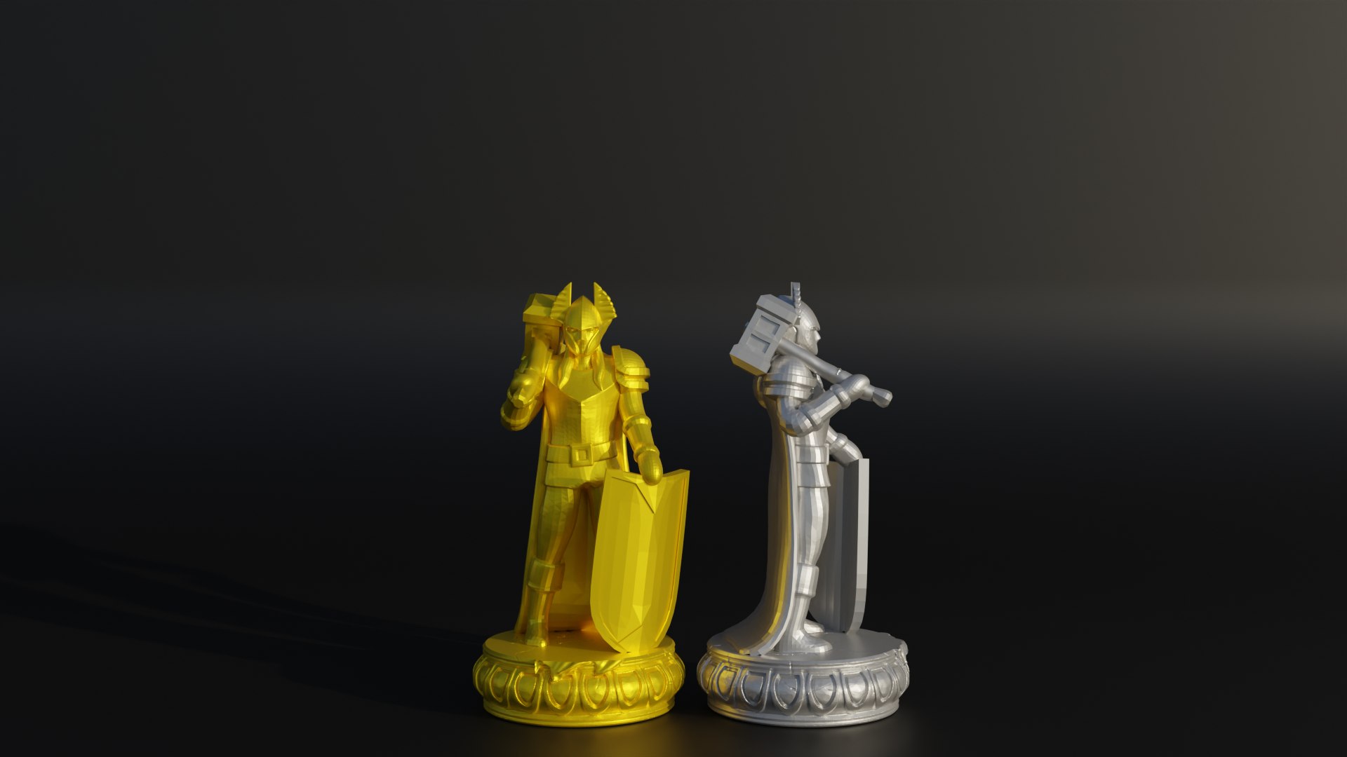 Elf Chess Set - Medieval Chess With 6 Different Model 3D Print Model 3D ...