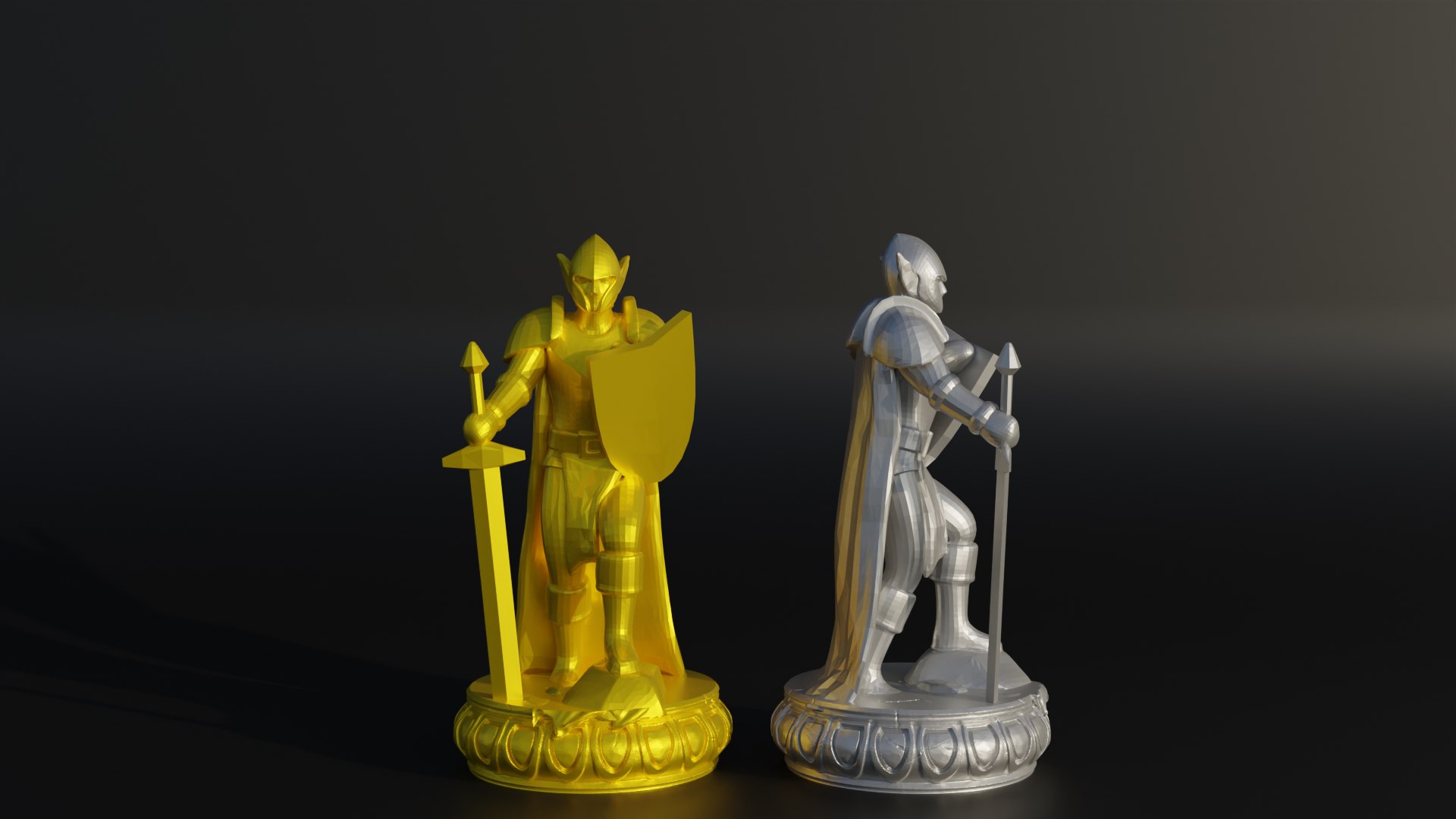 Elf Chess Set - Medieval Chess With 6 Different Model 3D Print Model 3D ...