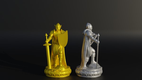 modelo 3d Elf Chess Set - Medieval Chess With 6 Different Model print ...