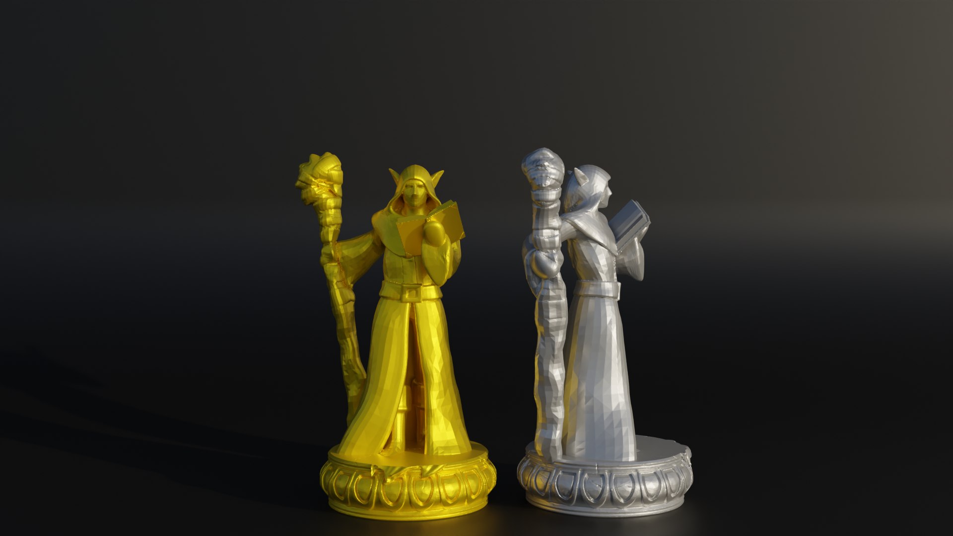 Elf Chess Set - Medieval Chess With 6 Different Model 3D Print Model 3D ...