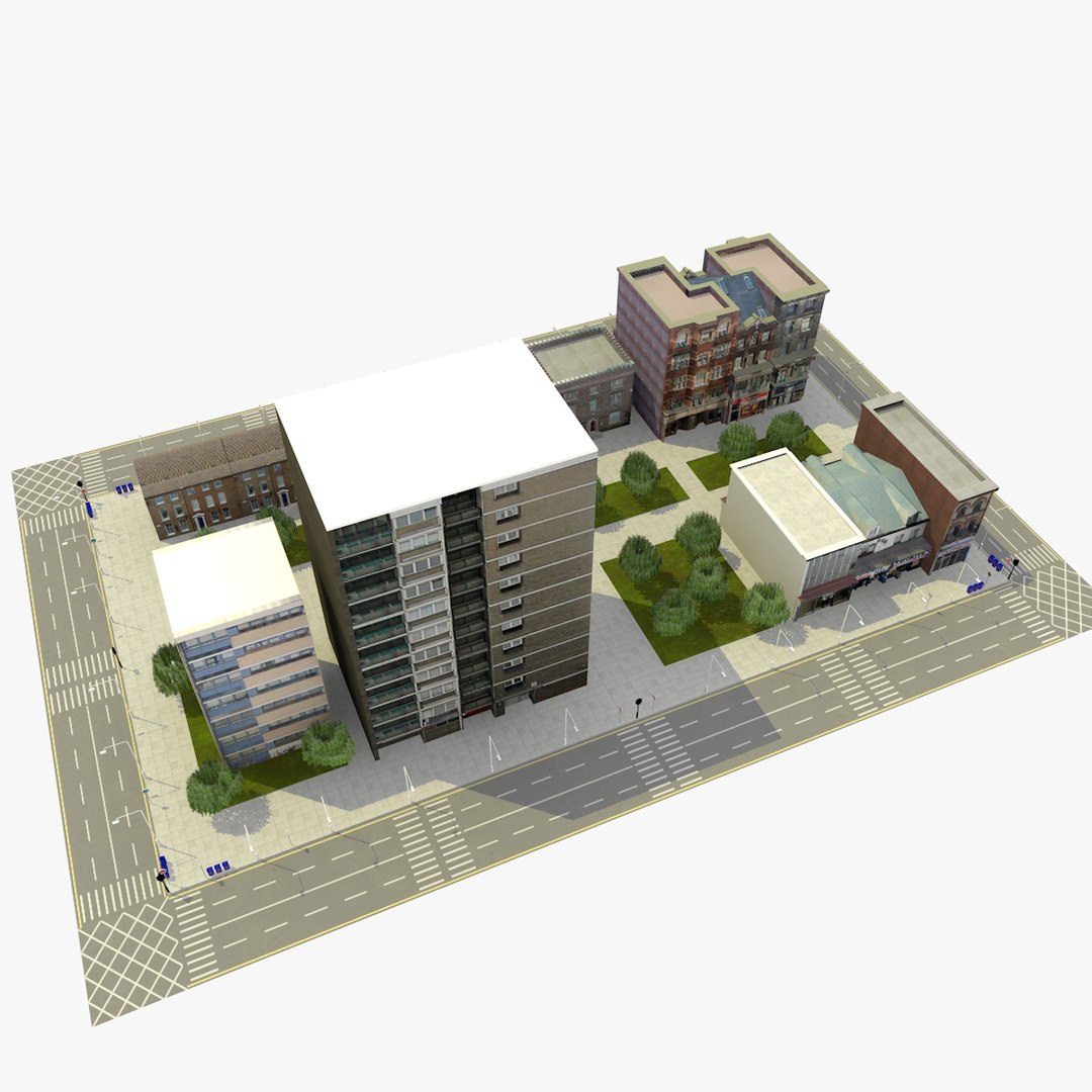 City Urban Block C 3ds