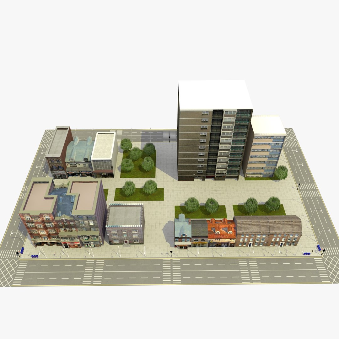 City Urban Block C 3ds