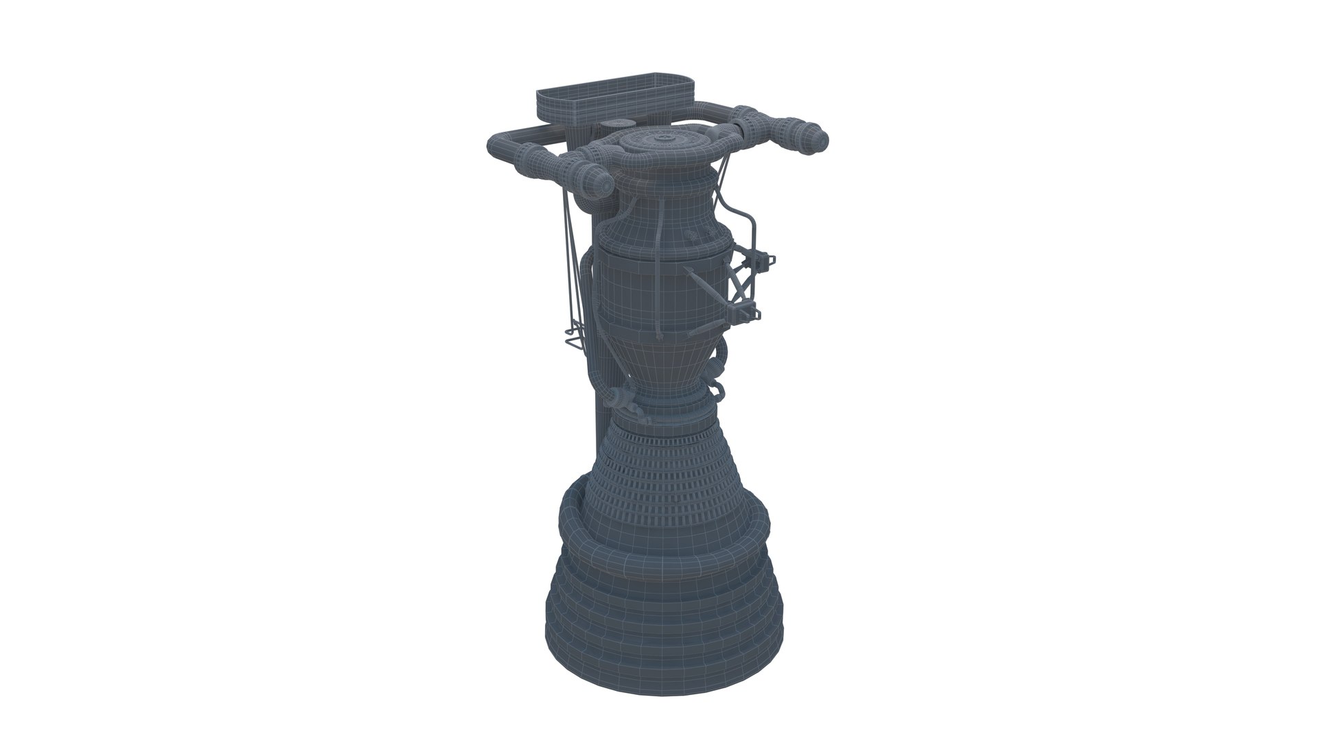 3D Model F-1 Engine Saturn Rocket - TurboSquid 2075971