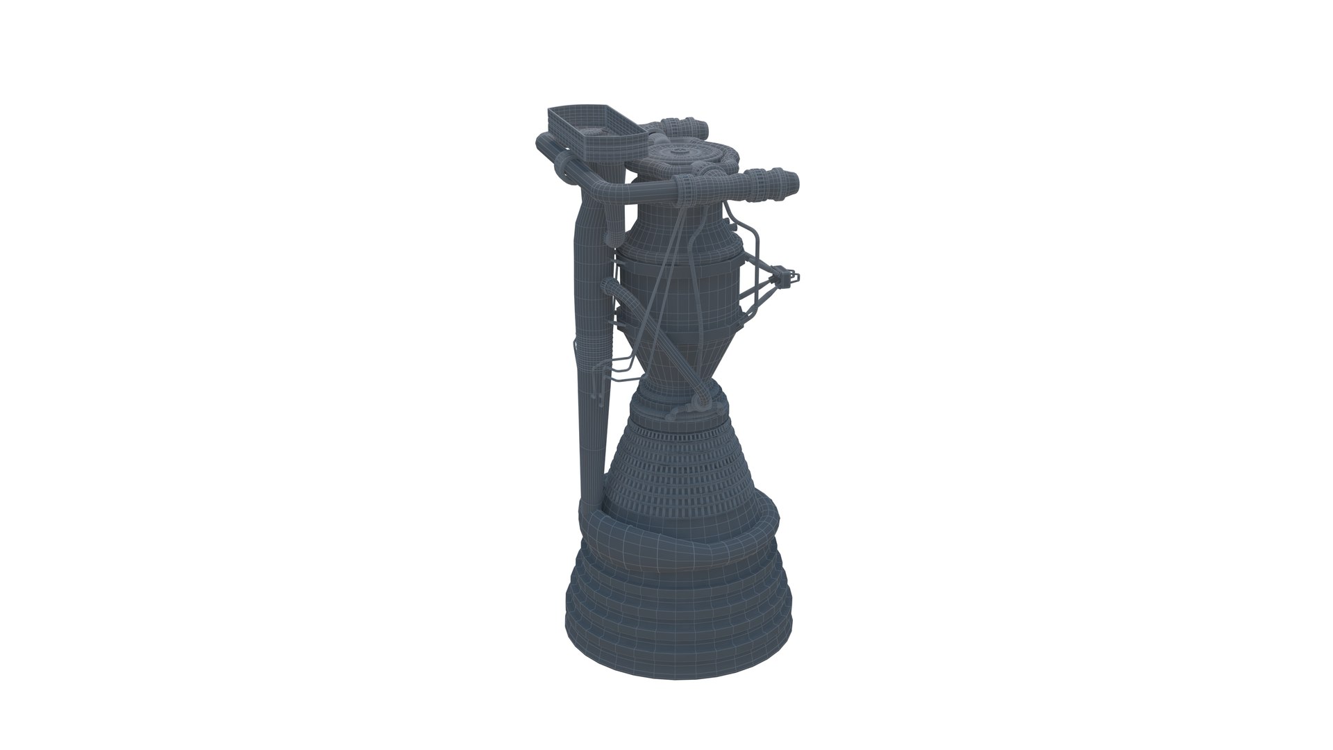 3D Model F-1 Engine Saturn Rocket - TurboSquid 2075971
