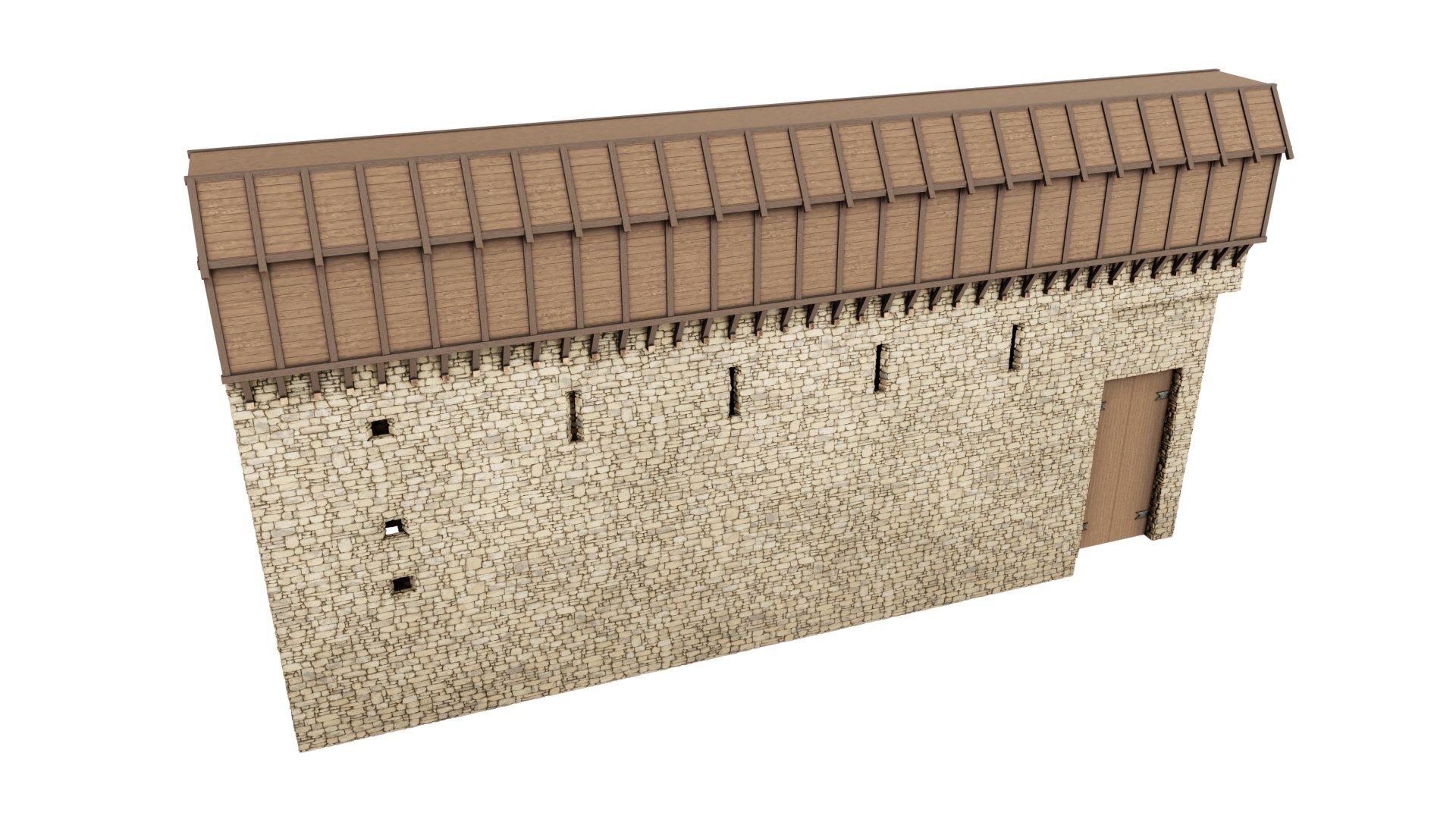 Medieval fortification pack wall 3D model - TurboSquid 1646678