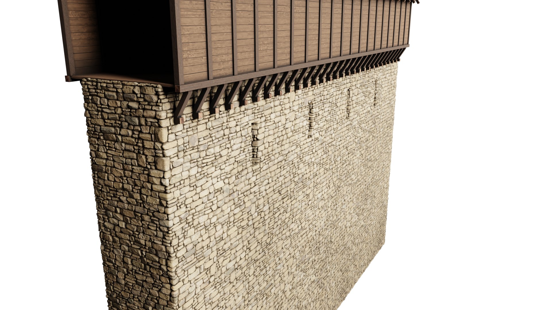 Medieval fortification pack wall 3D model - TurboSquid 1646678