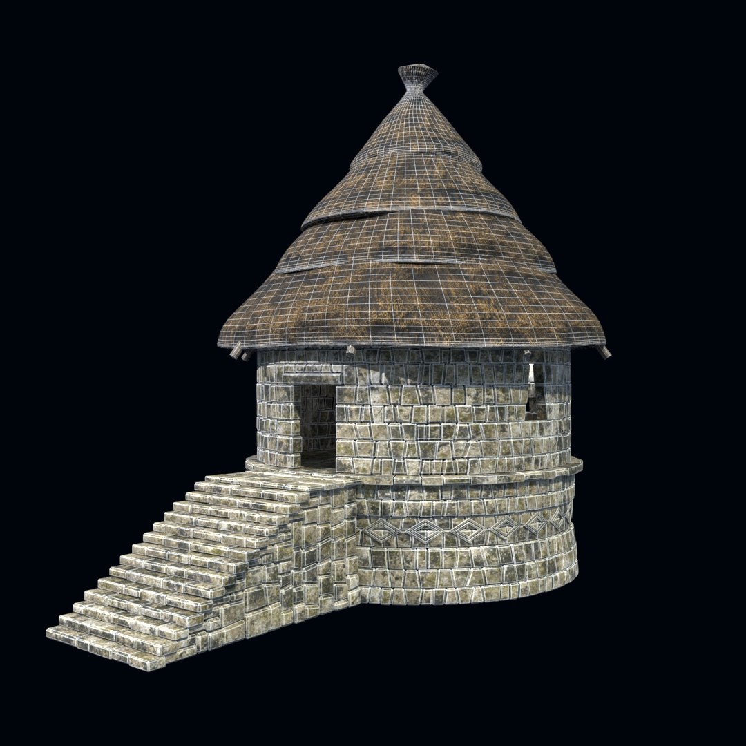 3D OLD ANCIENT HOUSE AZTEC MAYAN INCA STONE TEMPLE COLLECTION ...