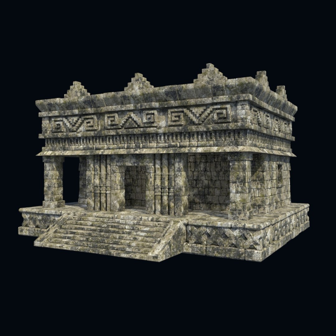 3D OLD ANCIENT HOUSE AZTEC MAYAN INCA STONE TEMPLE COLLECTION ...