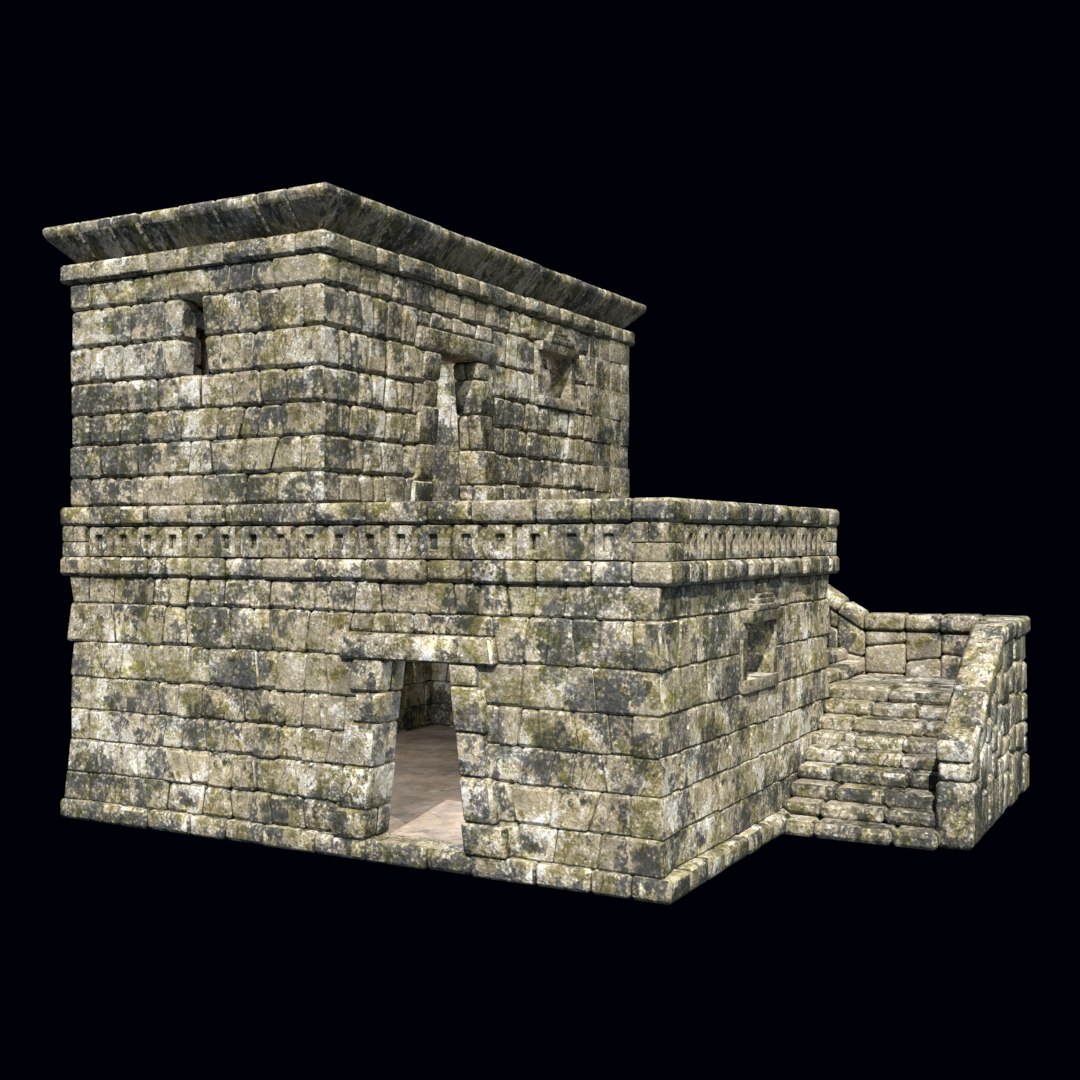 3D OLD ANCIENT HOUSE AZTEC MAYAN INCA STONE TEMPLE COLLECTION ...