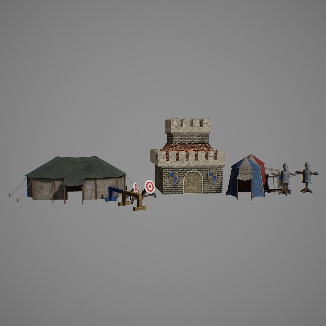3D Medieval Barracks Buildings - TurboSquid 1258805