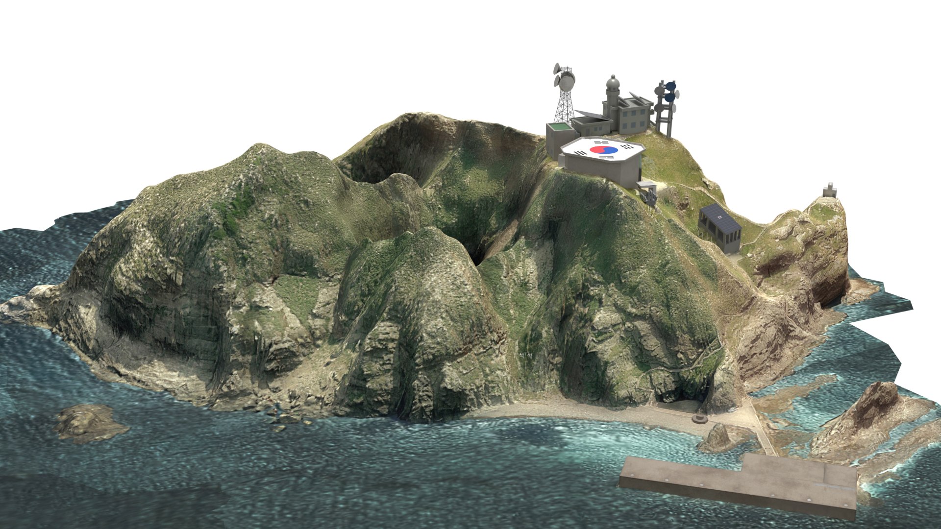 3D Dokdo - TurboSquid 2226680