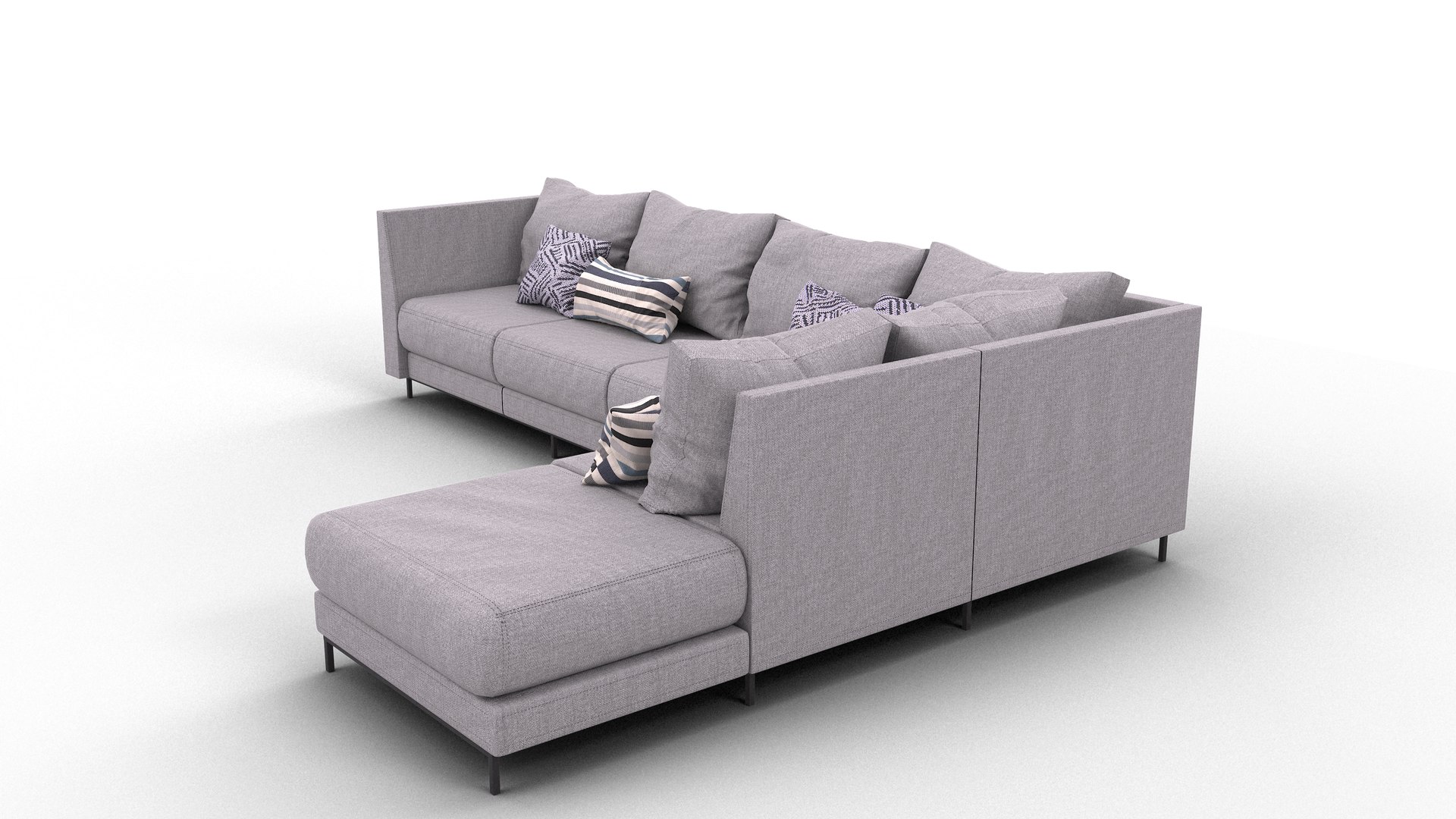 Sectional Sofa And Arm Chair 3D Model - TurboSquid 2000007