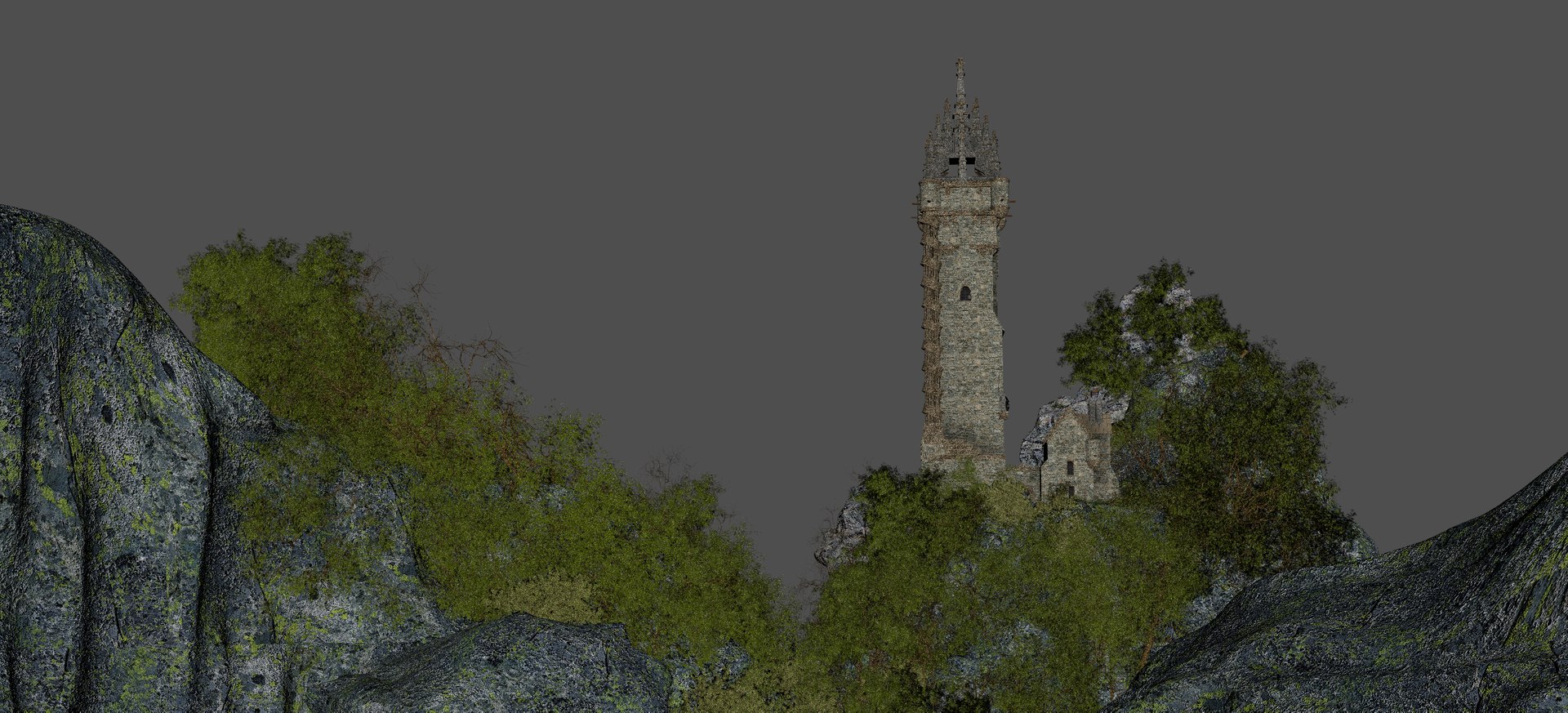 Wallace Monument Environment Model - TurboSquid 2144284
