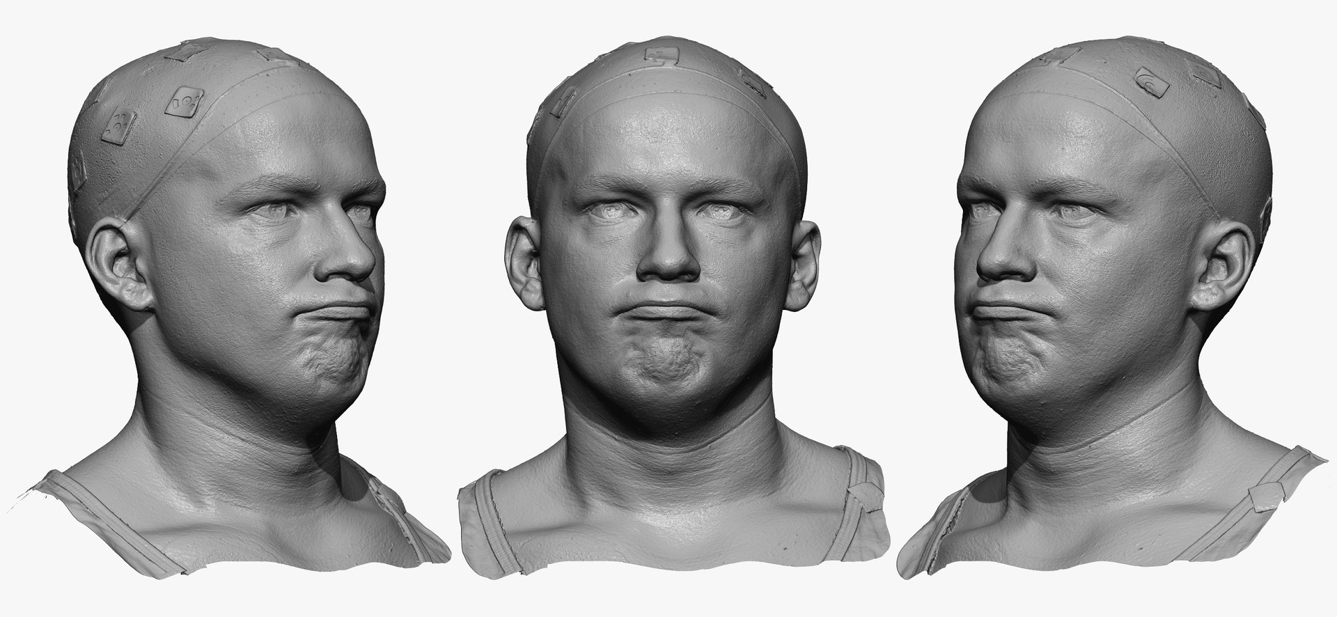 3D Marcus Human Head Chin - TurboSquid 1602500