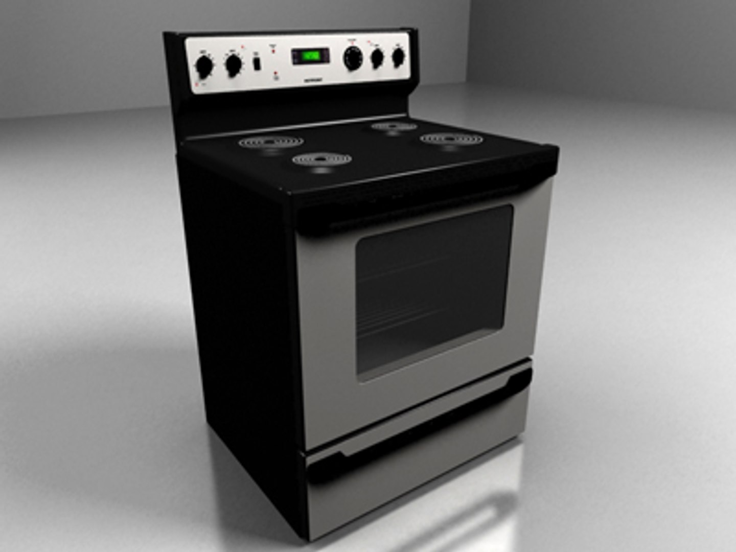3d realistic oven range model
