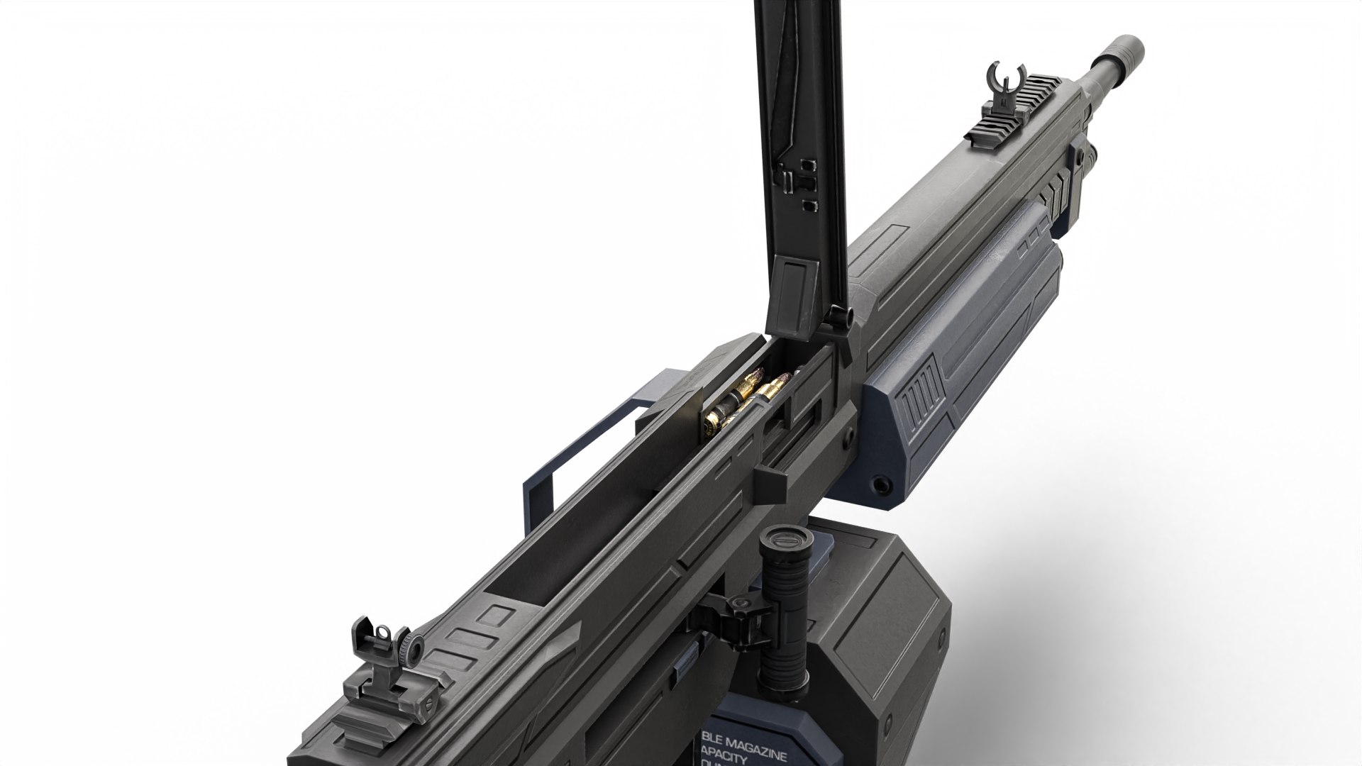 3D Cyclone Twin-Barrel Futuristic Heavy Assault Rifle Model ...