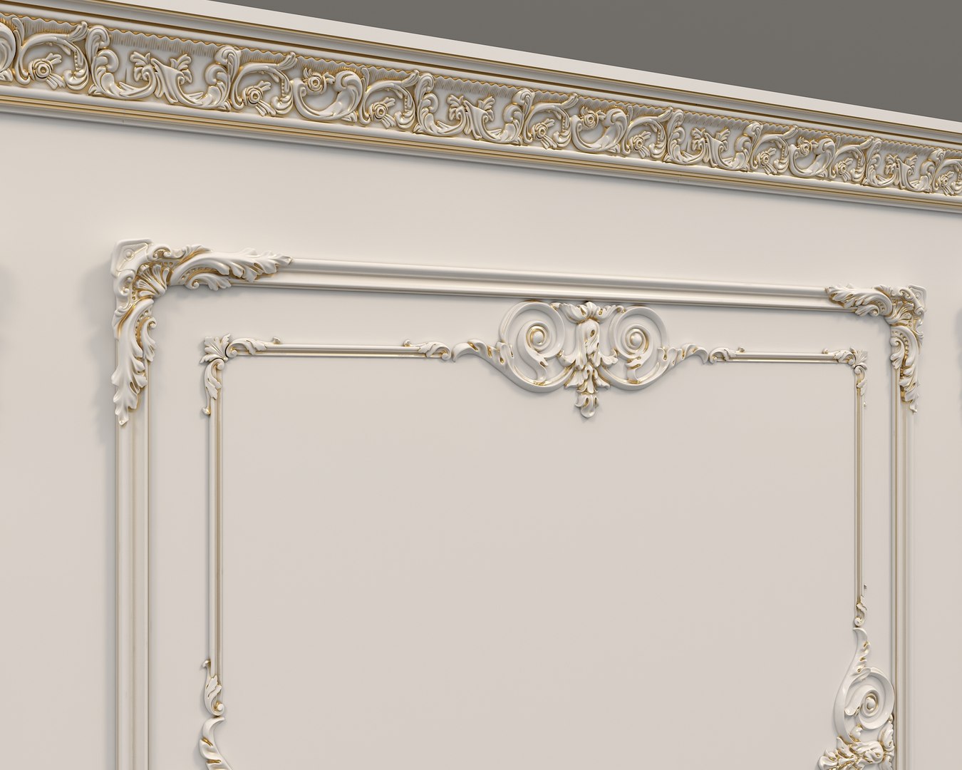 3D Wall Molding In Classic French Style 17 - TurboSquid 2197865