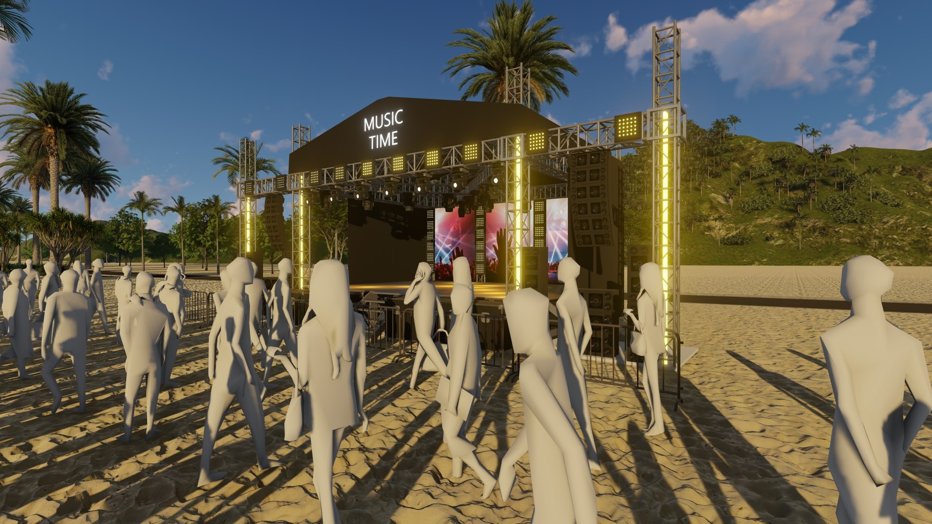 Concert Stage 2 3D Model - TurboSquid 2071758