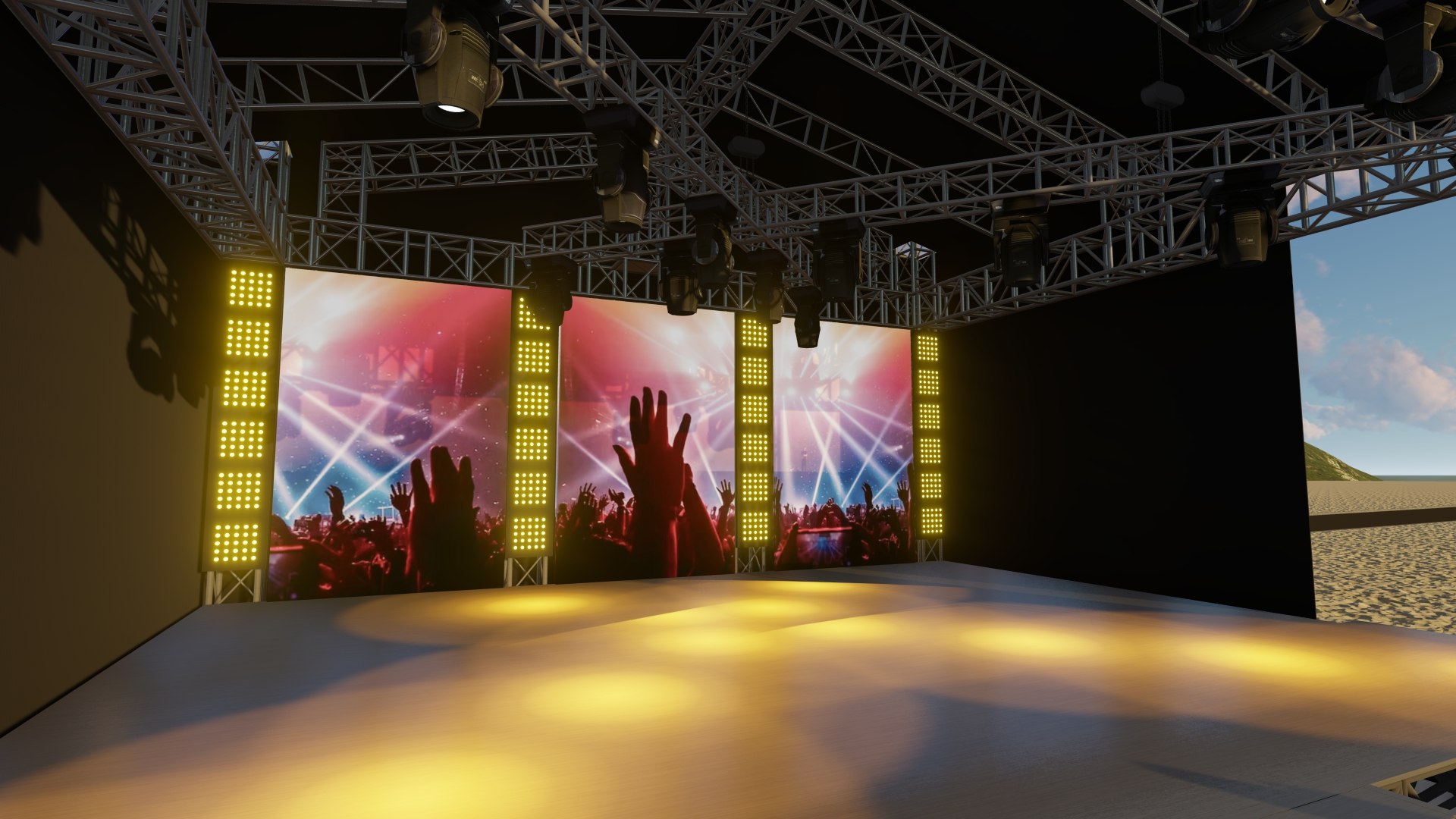 Concert Stage 2 3D Model - TurboSquid 2071758