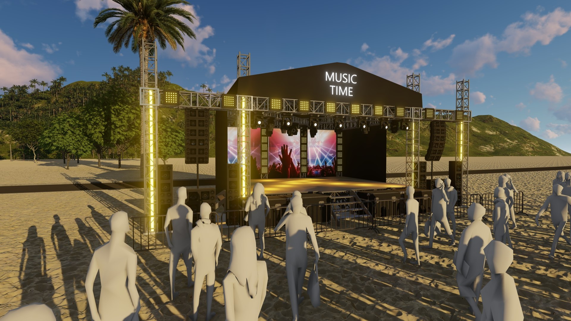 Concert Stage 2 3D Model - TurboSquid 2071758