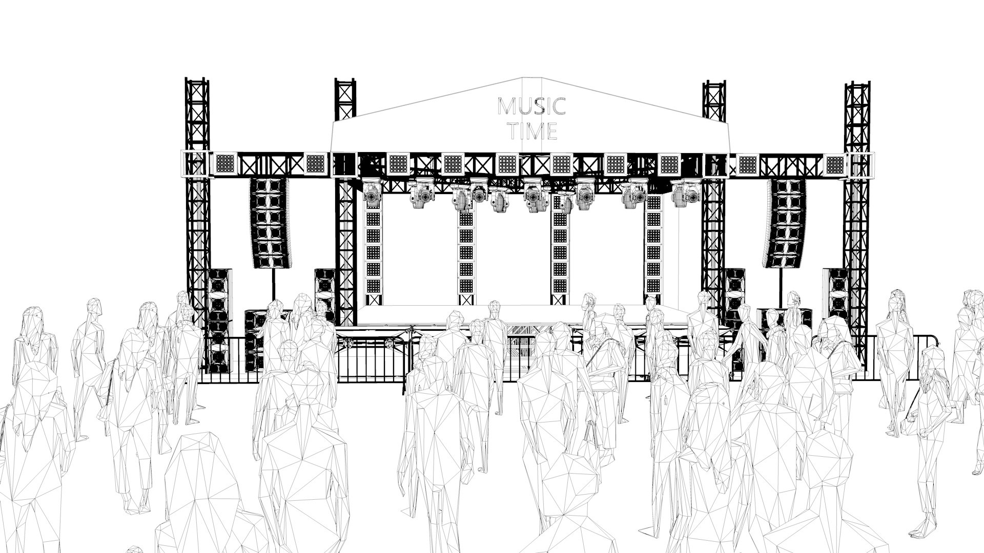 Concert Stage 2 3D Model - TurboSquid 2071758