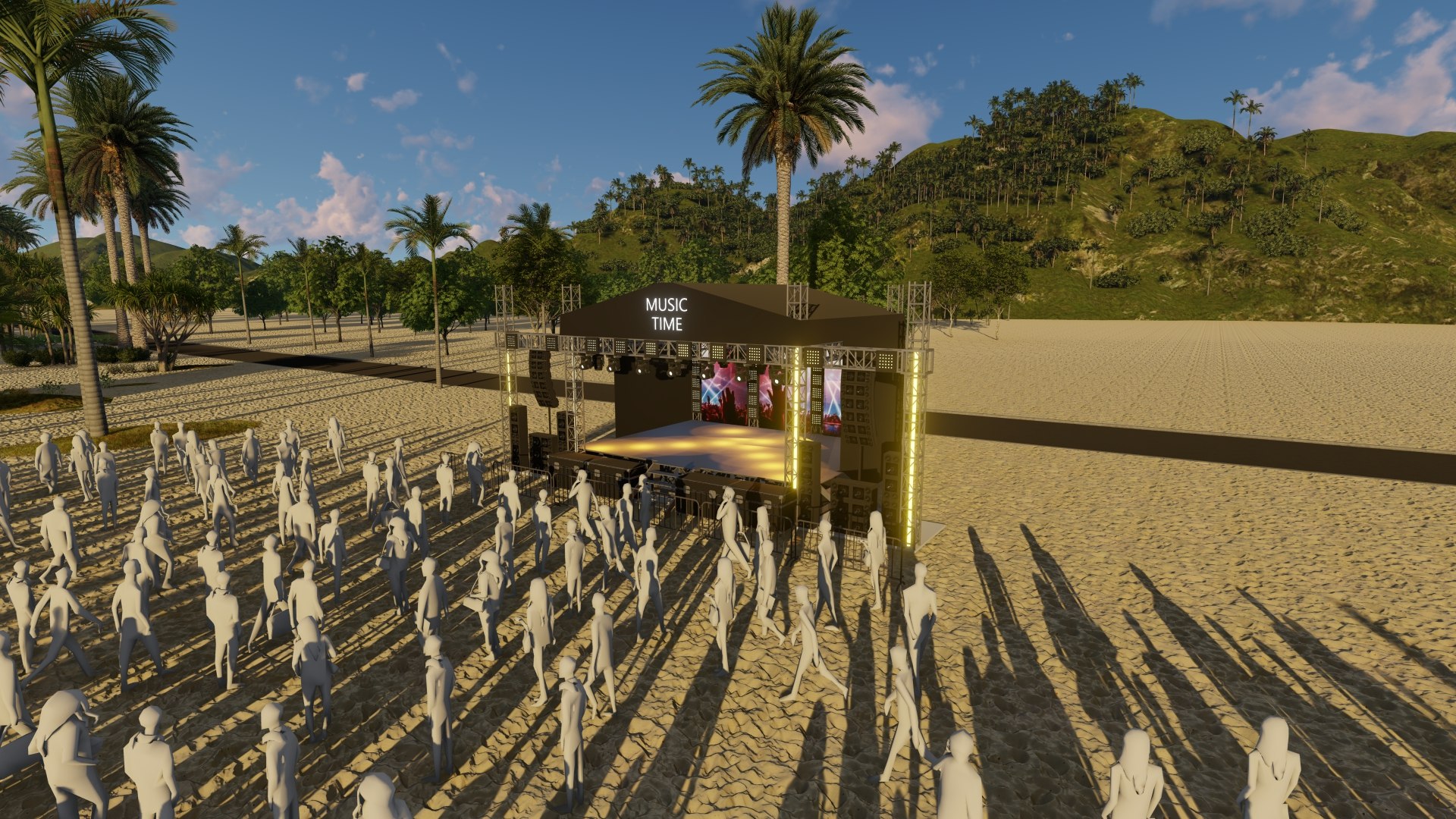 Concert Stage 2 3D Model - TurboSquid 2071758