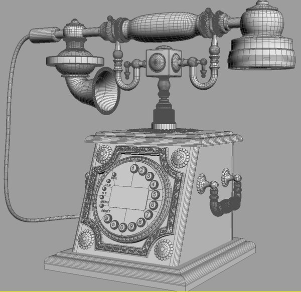 retro phone 3d model