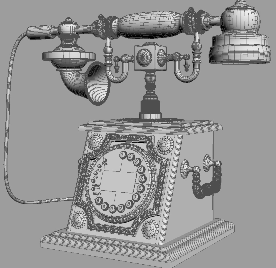 retro phone 3d model