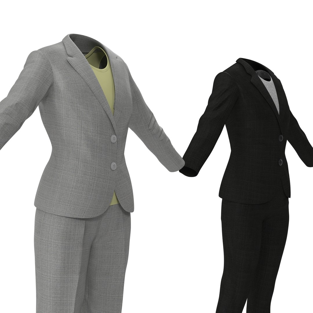 Women Suits Modeled 3d 3ds