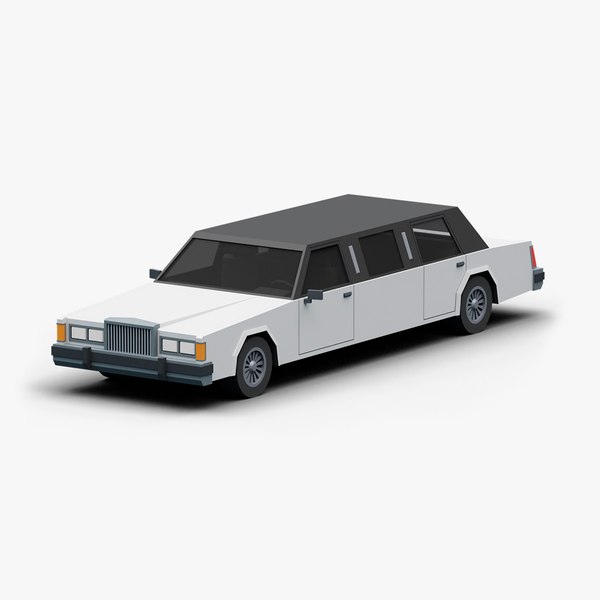 Stylized Cartoon Limousine 80s 3D - TurboSquid 1976844