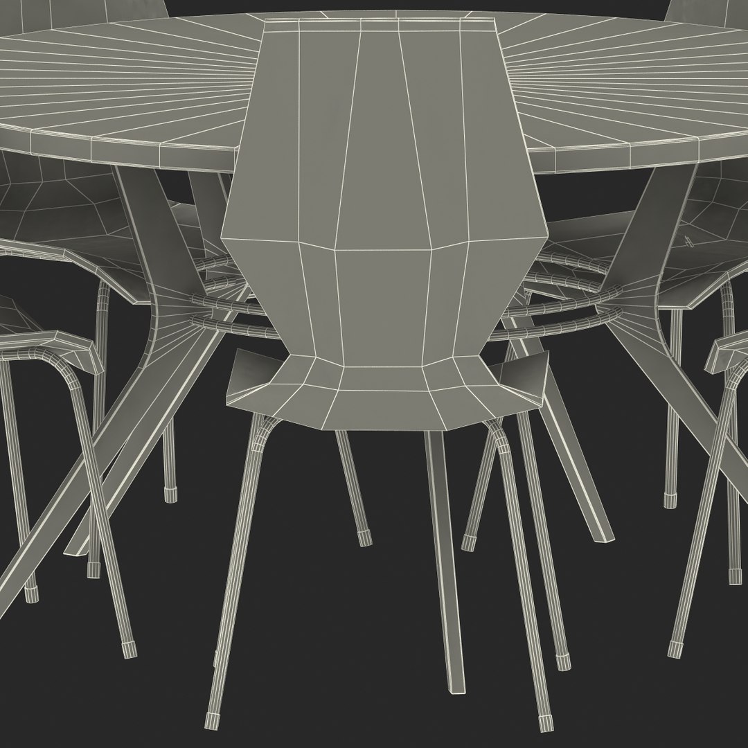 3d dinner table 5 model