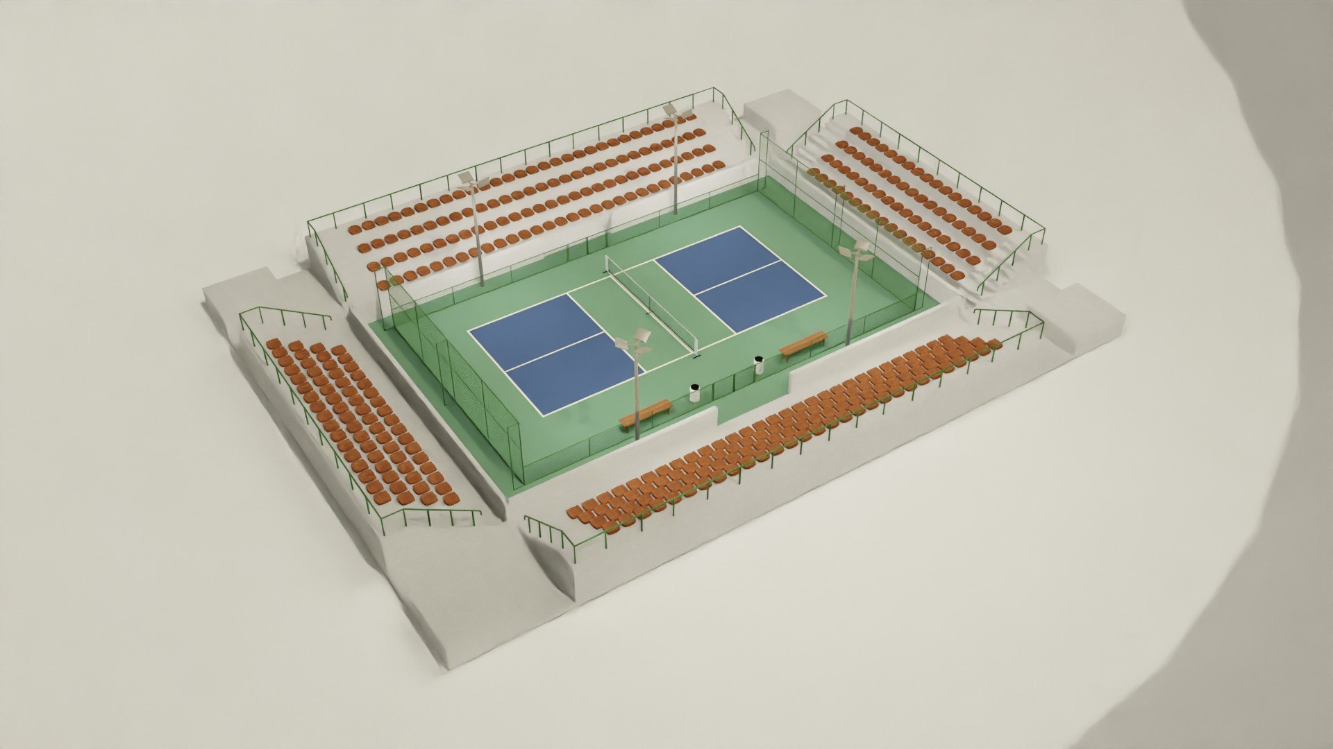 Pickleball Court 2 3D - TurboSquid 2288774
