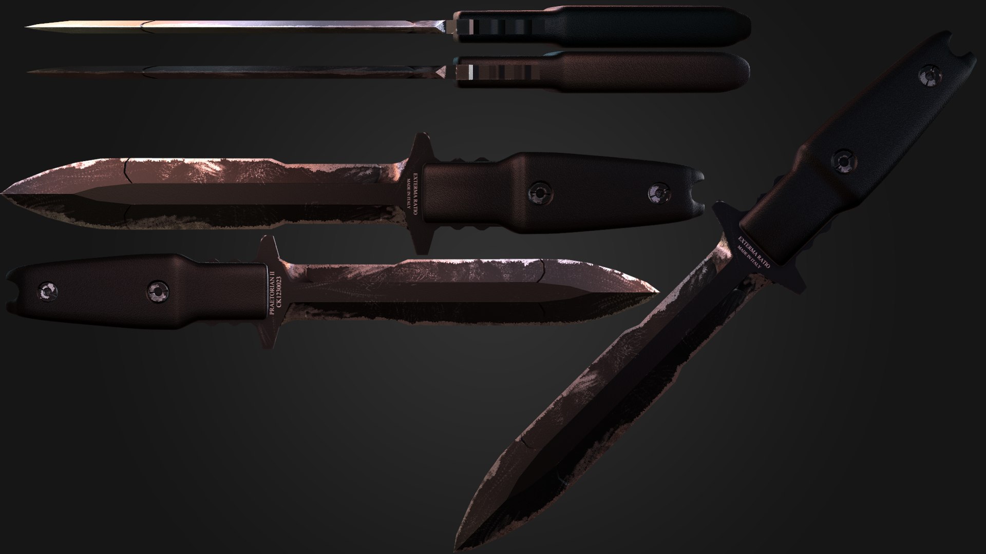 3D 20 Military Knife Pack Model - TurboSquid 1384660