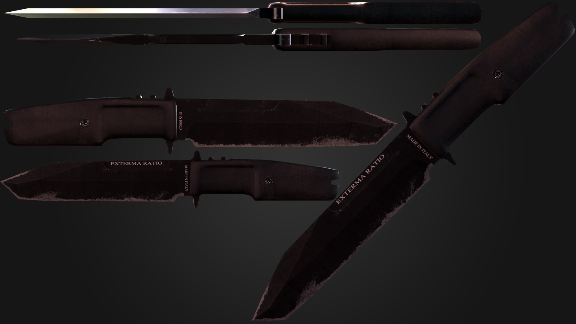 3D 20 Military Knife Pack Model - TurboSquid 1384660