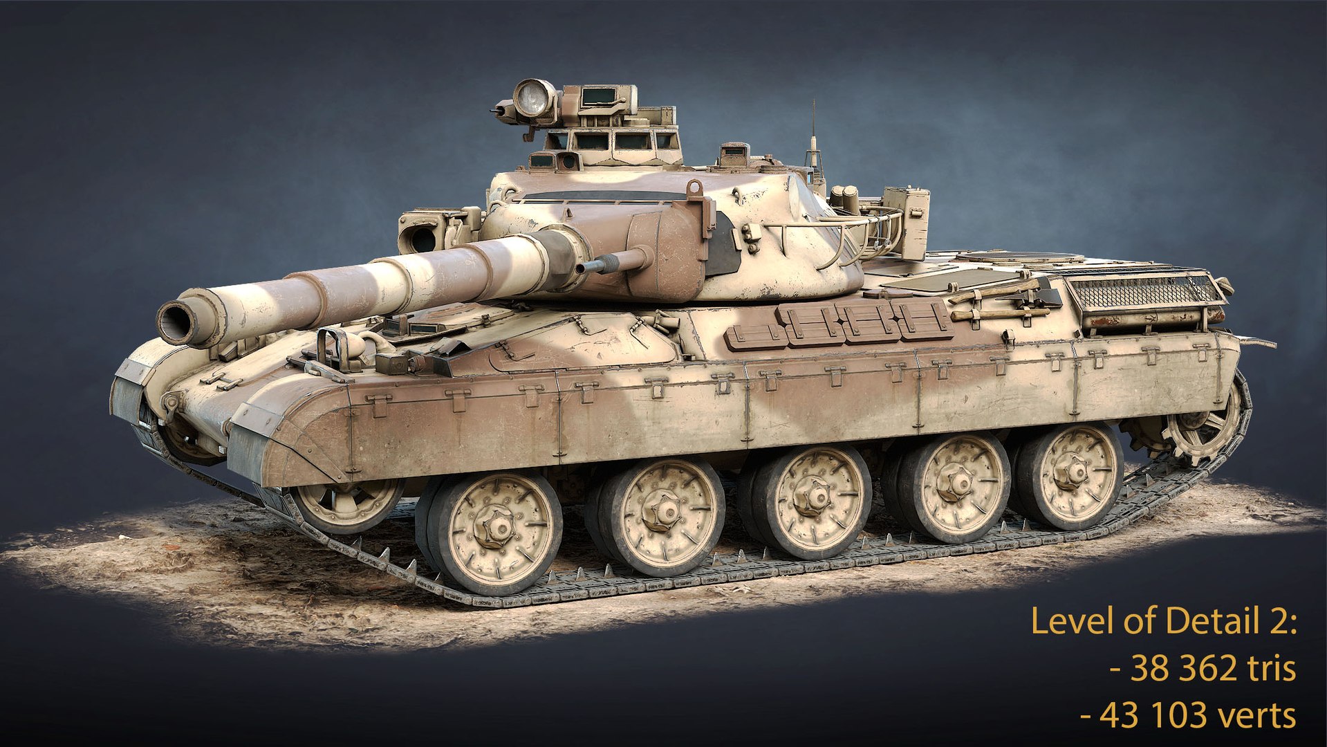 3D AMX-30B2 Tank Game Ready - TurboSquid 2049257