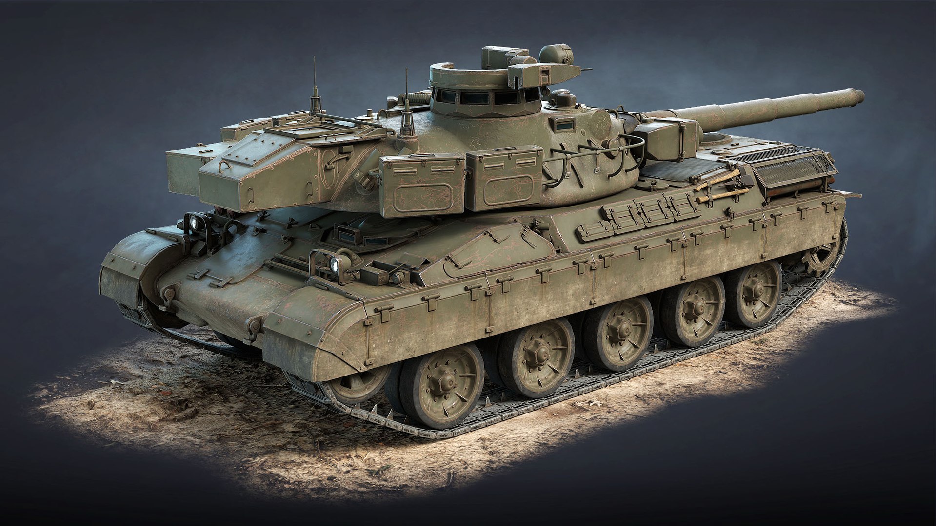 3D AMX-30B2 Tank Game Ready - TurboSquid 2049257