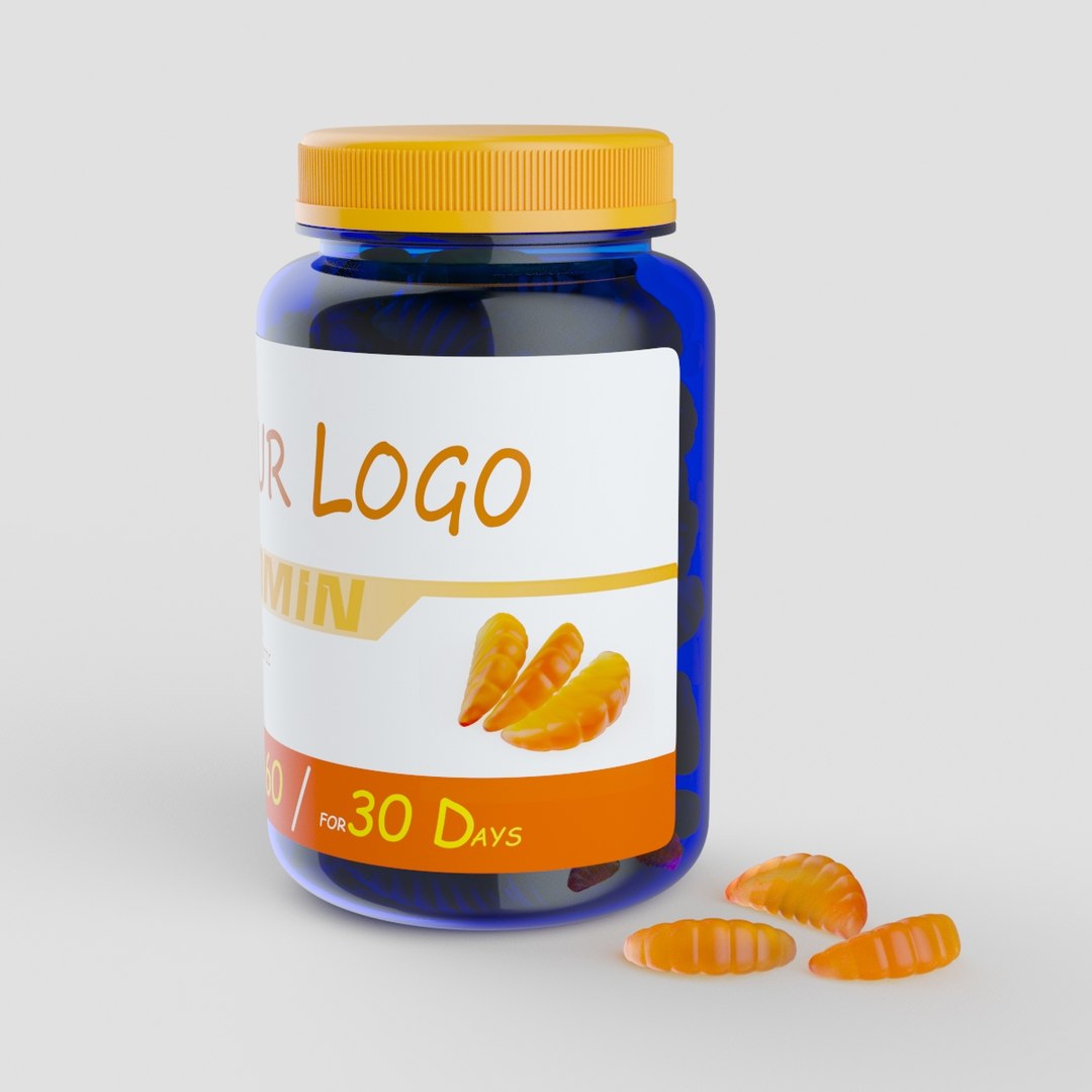 3D Vial Of Vitamins - TurboSquid 2050399