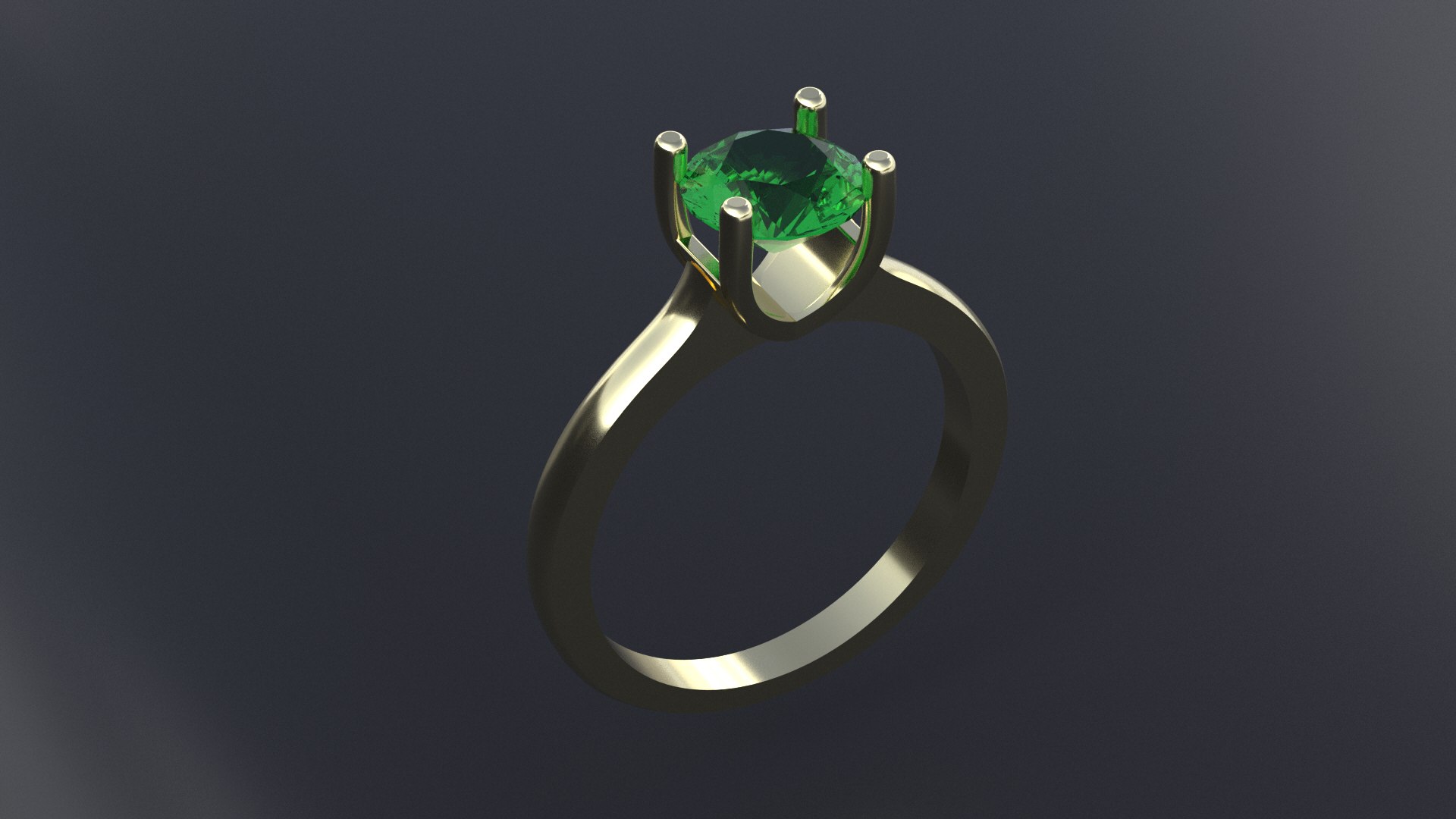 3D Model Engagement Ring With Gem Cnc Model Or Print 3D Print Model ...