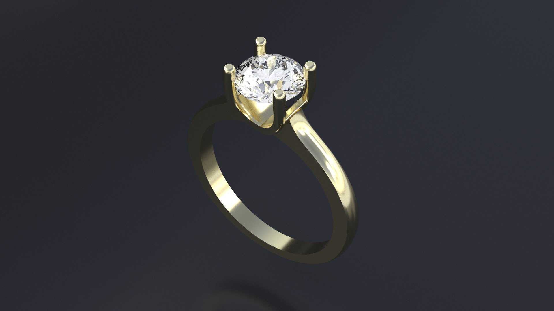 3D Model Engagement Ring With Gem Cnc Model Or Print 3D Print Model ...