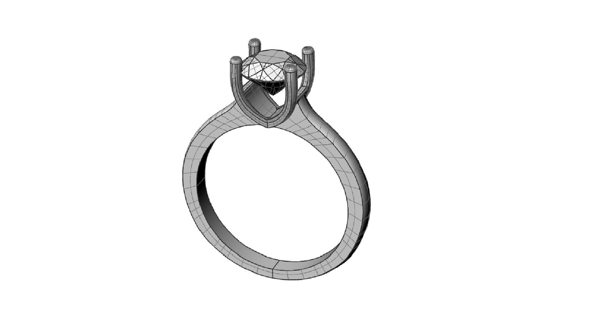 3D Model Engagement Ring With Gem Cnc Model Or Print 3D Print Model - TurboSquid 1991851