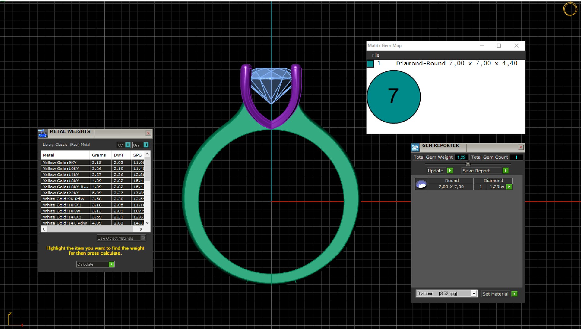 3D Model Engagement Ring With Gem Cnc Model Or Print 3D Print Model ...