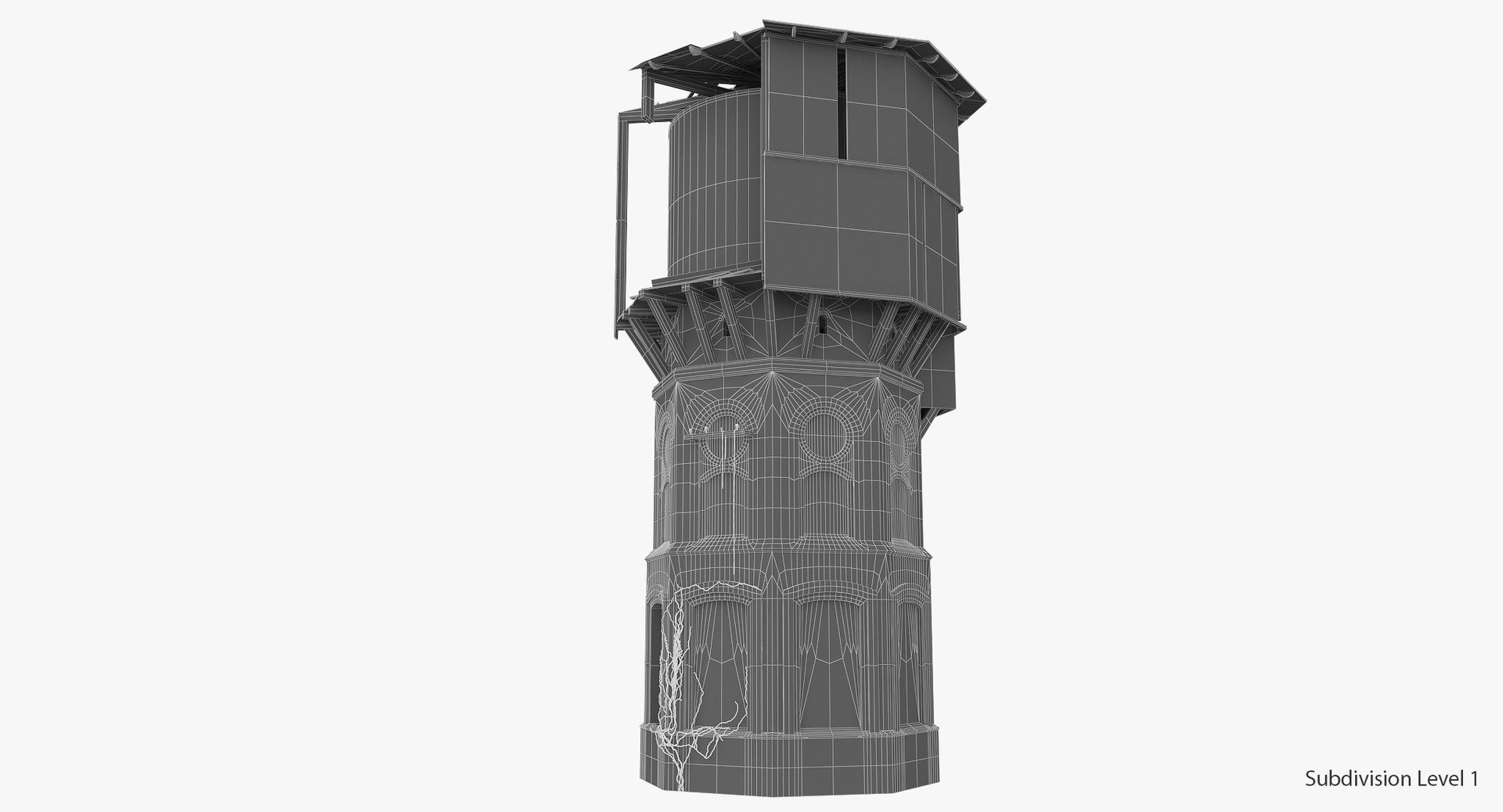 Water tower 3D model - TurboSquid 1886244