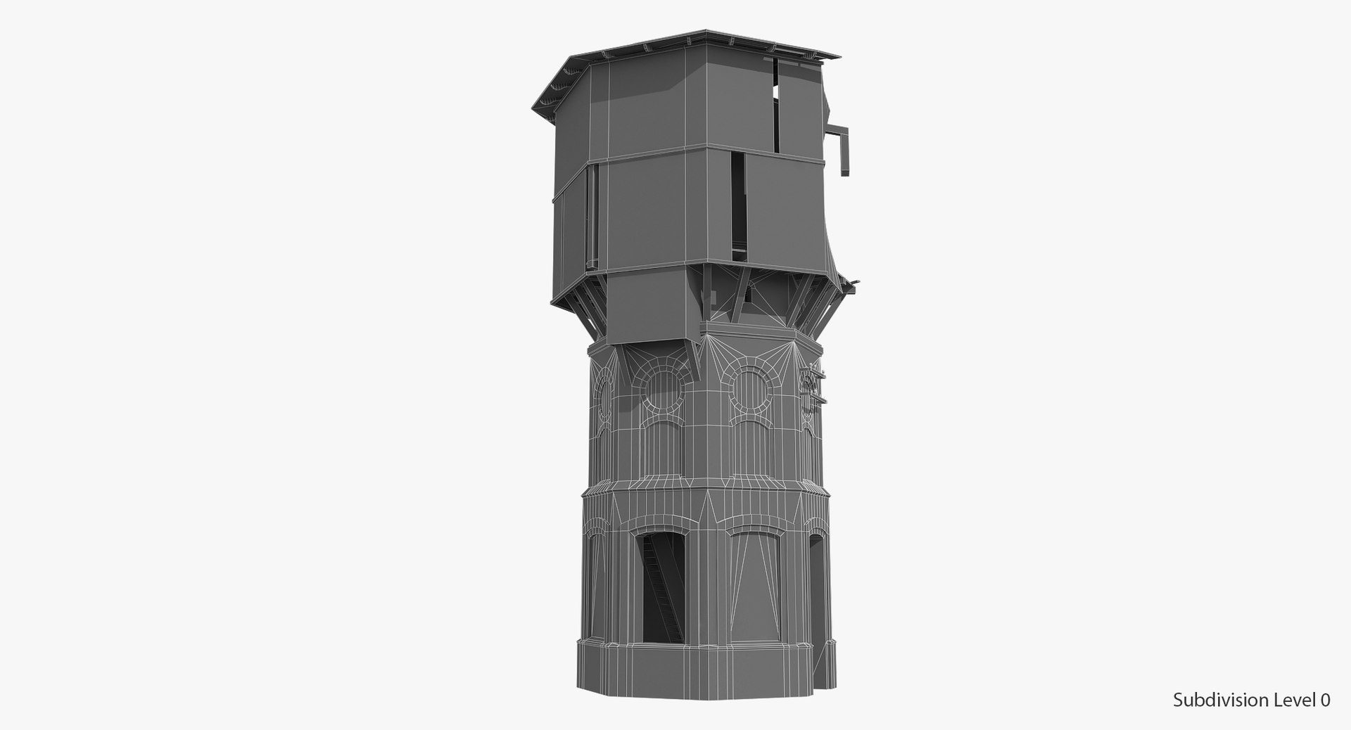Water tower 3D model - TurboSquid 1886244