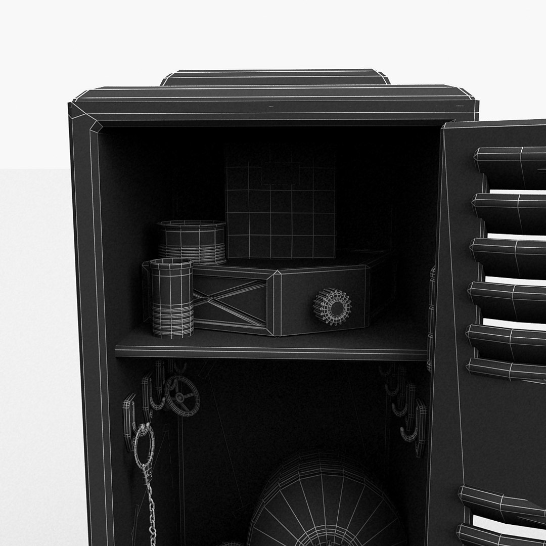 3d metal locker heavy model