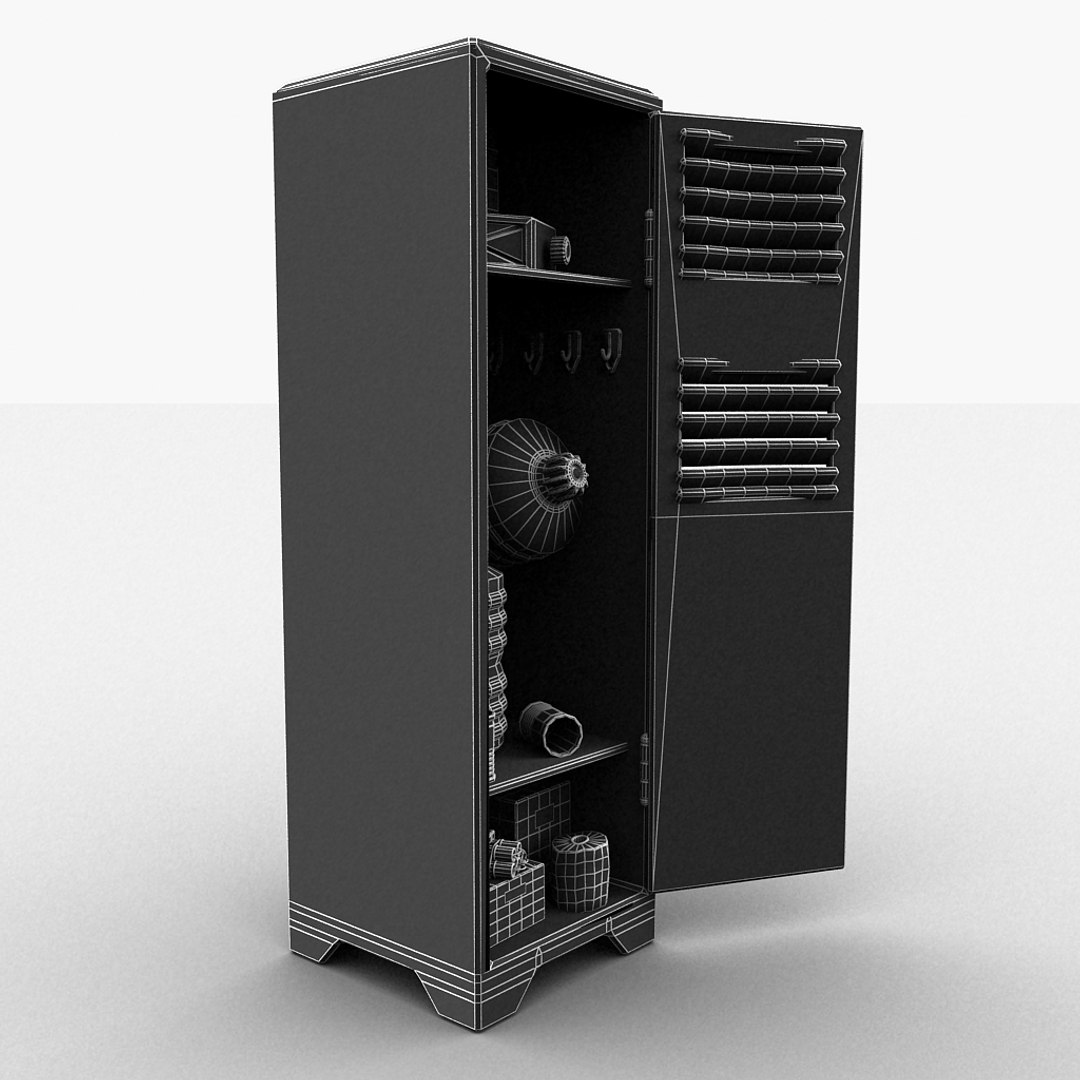 3d metal locker heavy model