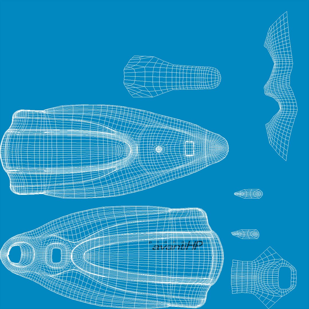 Medium Swim Fins 3D Model - TurboSquid 2145492