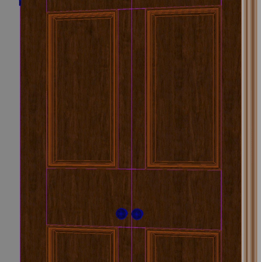 3d Door Simple Double Model