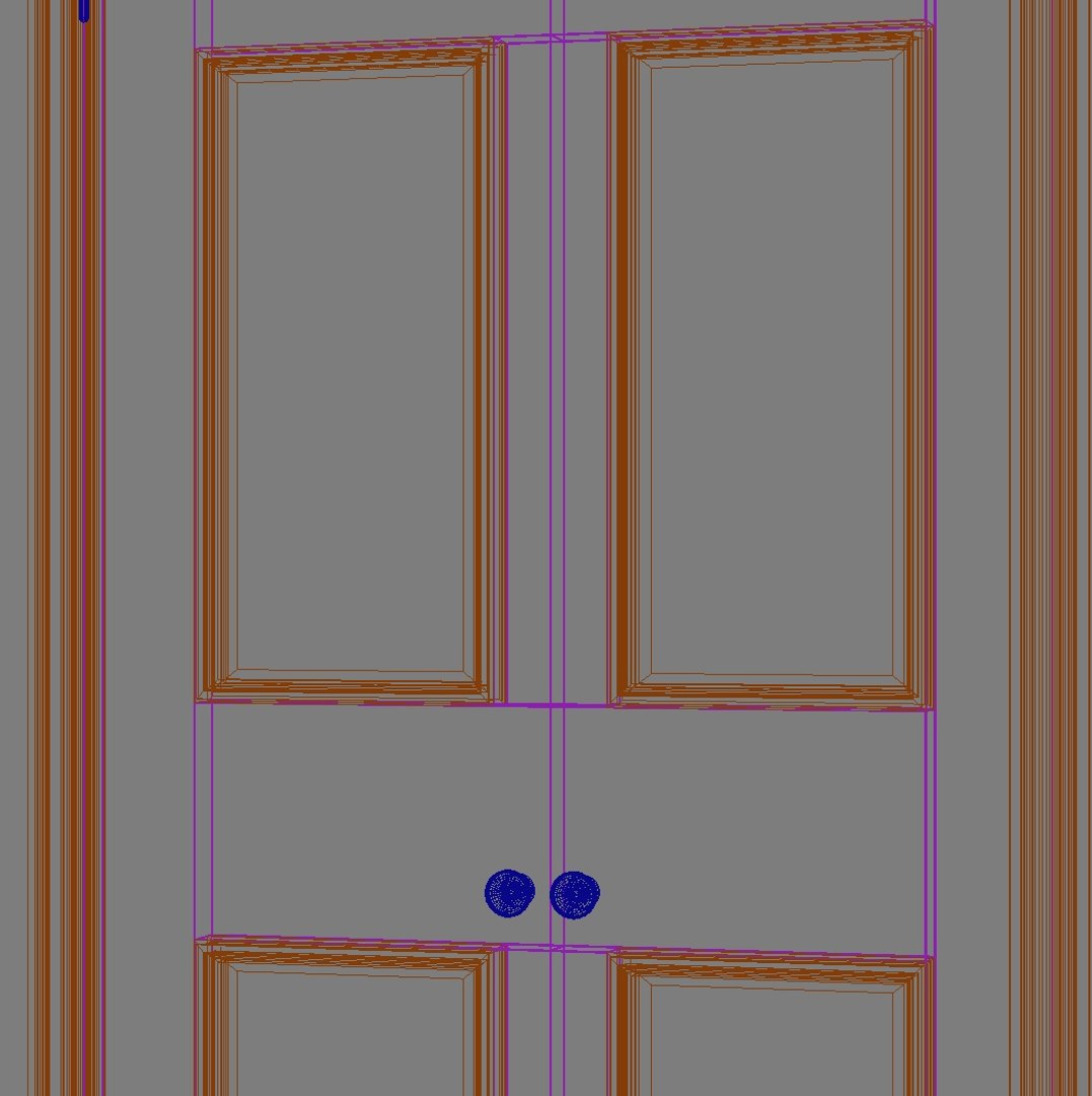 3d Door Simple Double Model