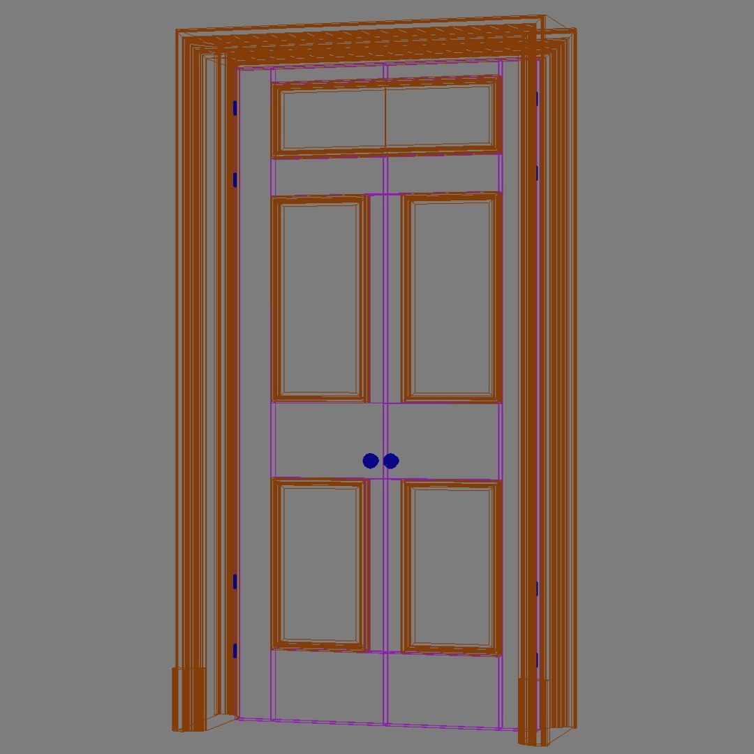 3d Door Simple Double Model